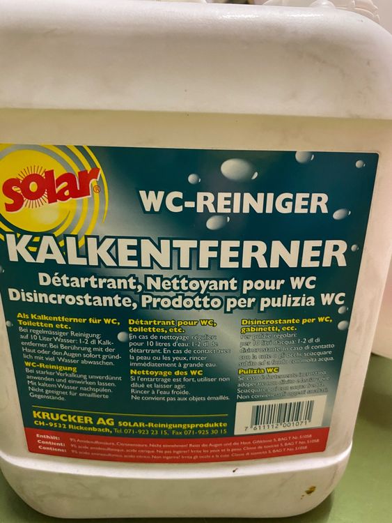 Kalkentferner 5 x 5 Liter (Neu und originalverpackt) in Rüschlikon für ...