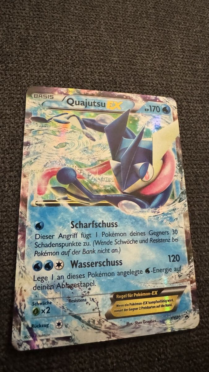 Pokémon Karte: Quajutsu EX - Selten und Top Zustand! (Neu (gemäss ...