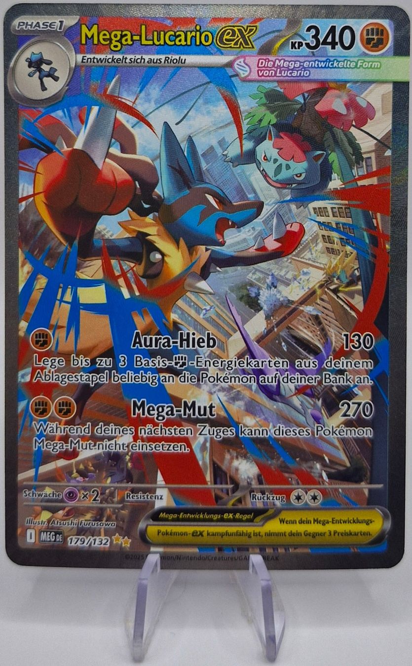 Mega Lucario EX / Mega Entwicklung / MEG 179 (Neu (gemäss Beschreibung ...