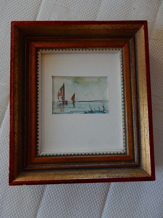 Aquarell Segelboote gerahmt Unikat (Gebraucht) in Jona für CHF 5 – mit Lieferung auf Ricardo kaufen