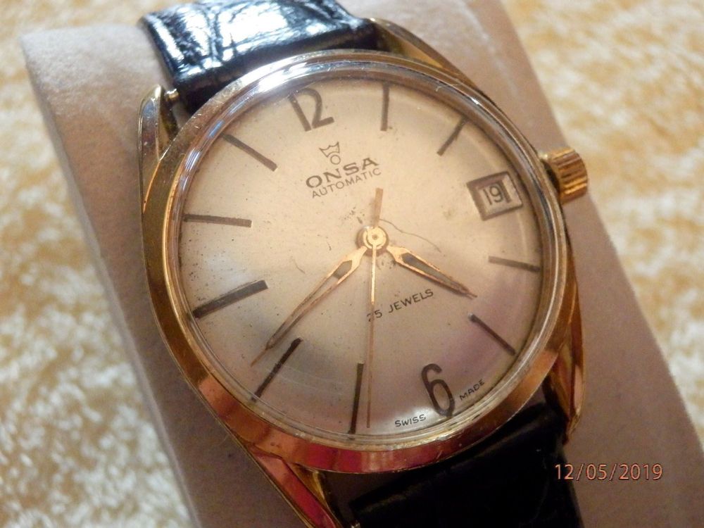 Onsa, Automatik, 25 Jewels, vergoldet. (Gebraucht) in Ueberstorf für ...