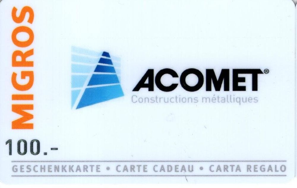 Carte Migros : ACOMET 100CHF (Gebraucht) in GRANGES VS für CHF 11 – mit ...