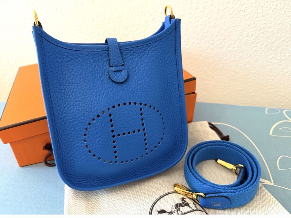 Hermes mini Evelyn 16,Blue Hydra Color S25. (Neu (gemäss Beschreibung ...