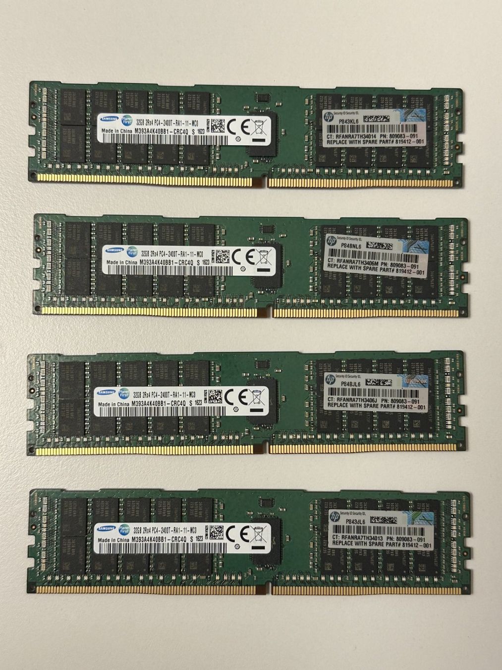 128GB RAM (4x 32GB) 2RX4 PC4-2400T, PN: 809083-091 (Gebraucht) in ...
