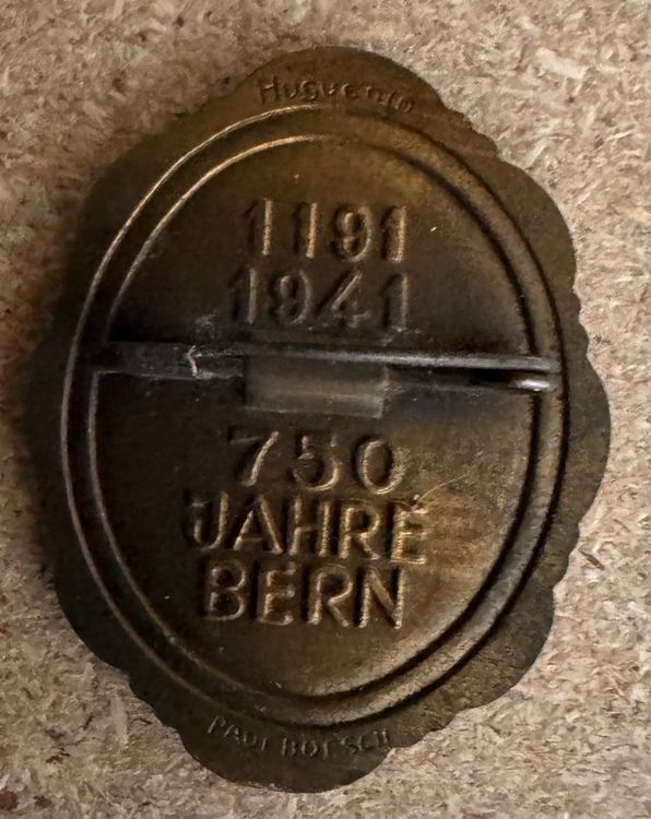 Seltene Brosche 750 Jahre Bern 1191-1941 Paul Bötschi (Gebraucht) in ...
