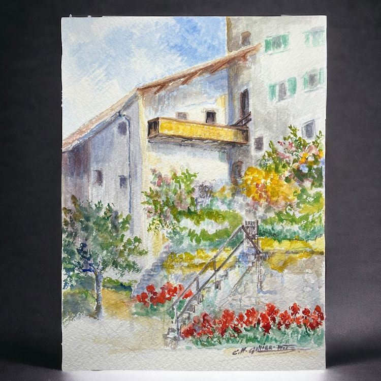 GALLIER WITZ aquarelle sur carton "Couleurs de printemps" (Gebraucht) in Morges für CHF 20 – mit ...