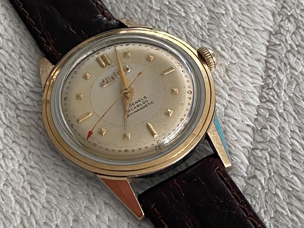Vintage Herrenuhr JENCO Handaufzug 1080 1950er RAR (Gebraucht) in ...