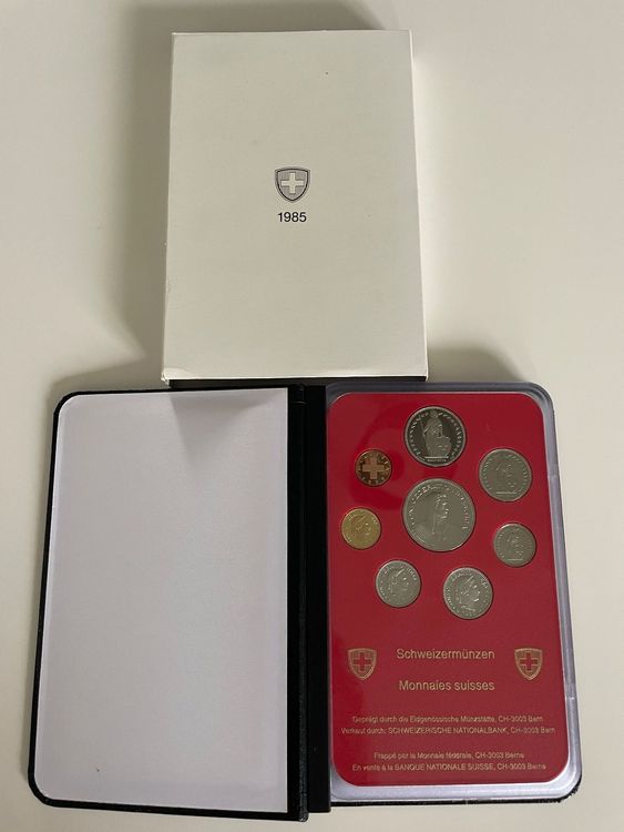 Schweizer Münzen Satz 1985 in Box PP (Gebraucht) in Duebendorf für CHF 20 – mit Lieferung auf ...
