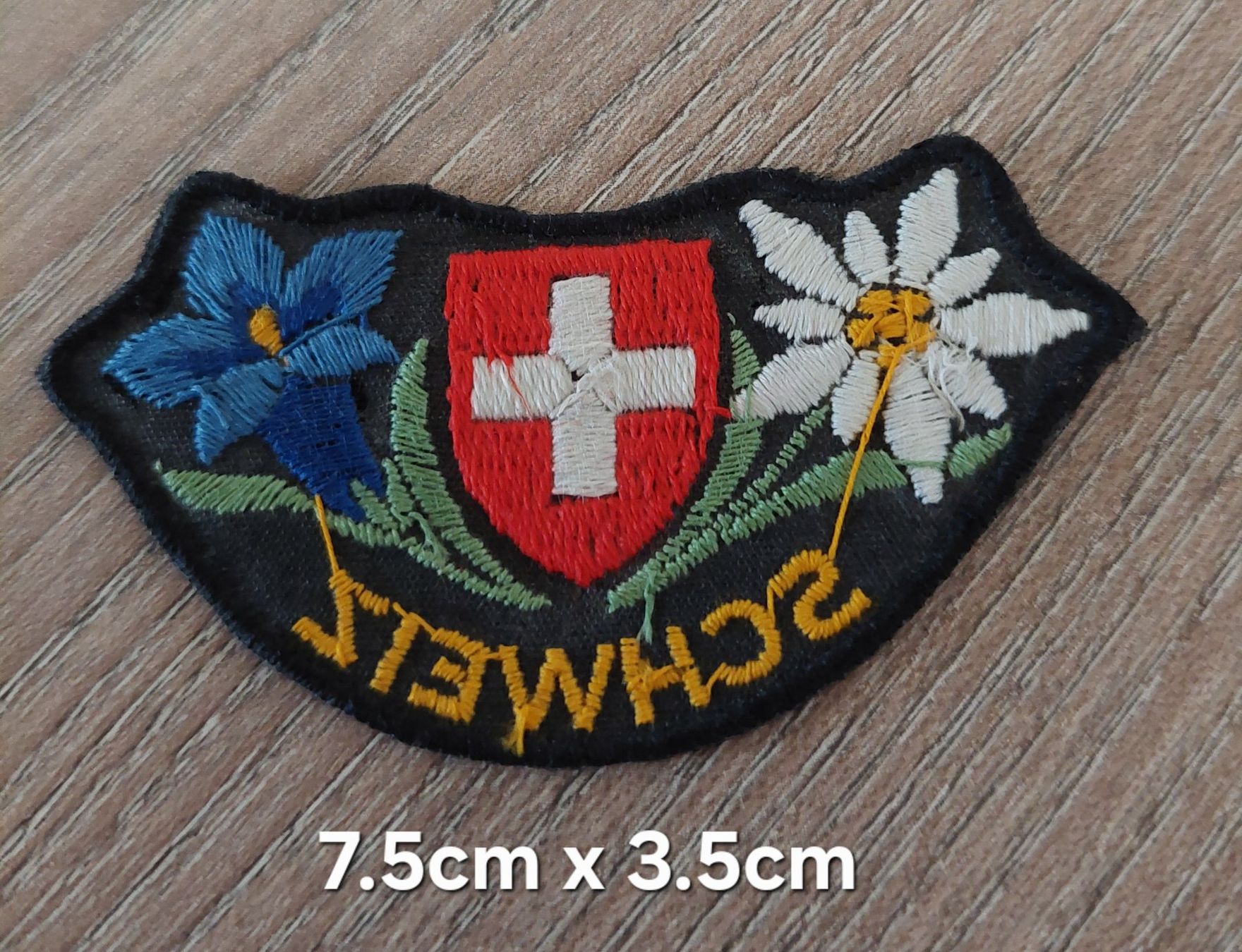 Badge , Patch, Aufnäher SCHWEIZ , Edelweiss + Enzian (18) (Neu (gemäss Beschreibung)) in ...