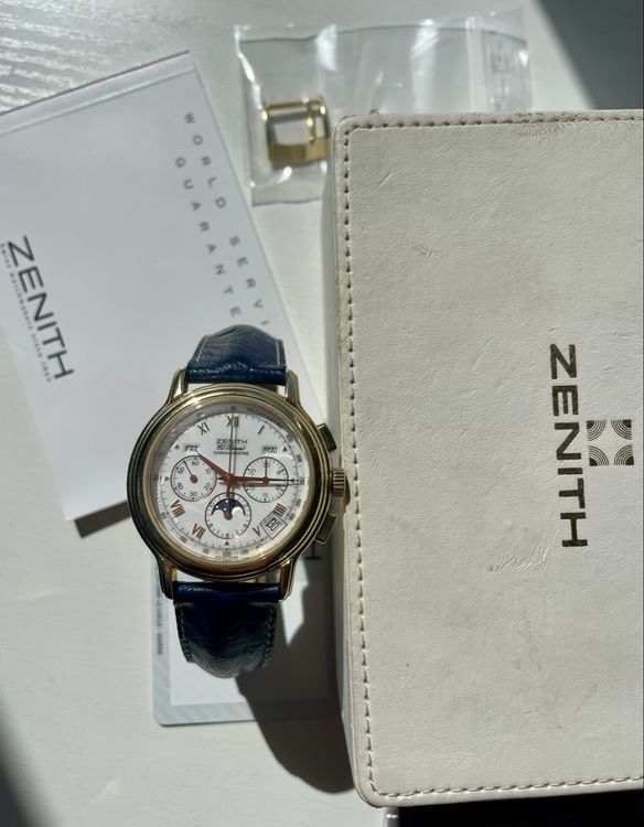 ZENITH EL PRIMERO 18K Gold 410 Triple Calendar Chronograph (Gebraucht) in Sulgen für CHF 6900 ...
