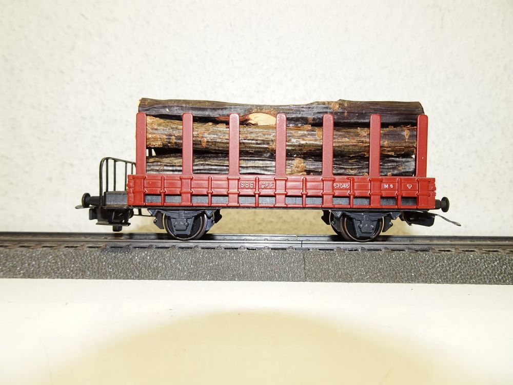 HAG Güterwagen SBB Rungen 67045 M6 Holz HO Nr. 320 (Gebraucht) in ...