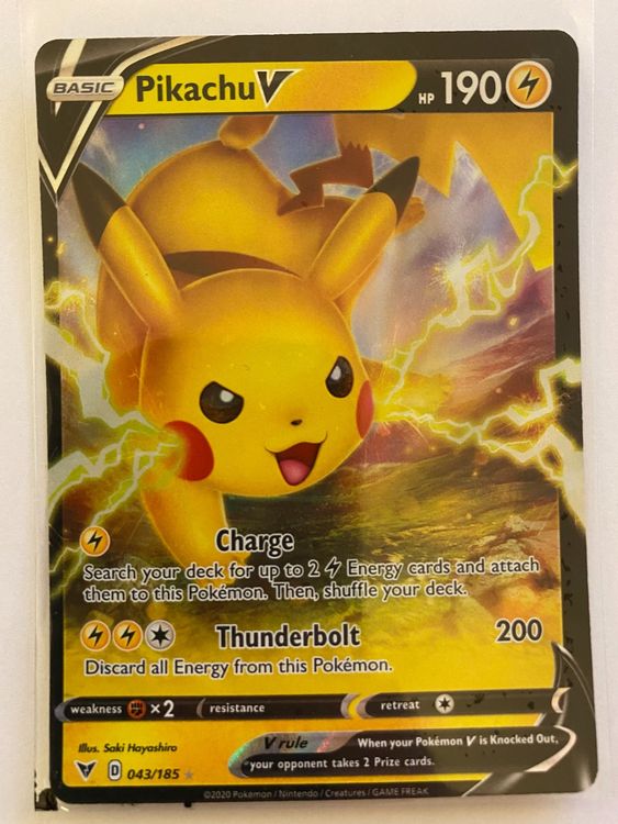 Pokemon Pikachu V 043/185 Vivid Voltage EN (Neu (gemäss Beschreibung ...