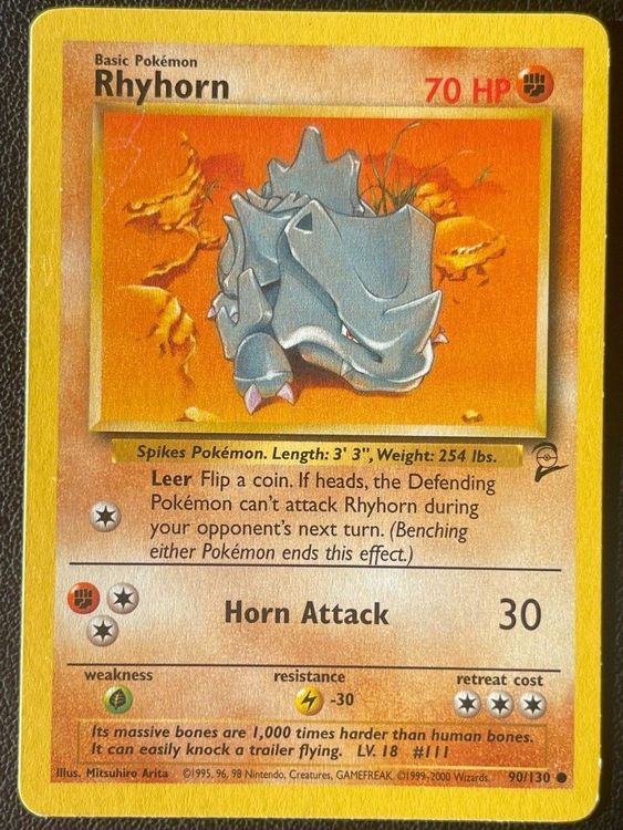 Rhyhorn 90/130 Pokémon Base Set 2 (Neu (gemäss Beschreibung)) in Uster ...