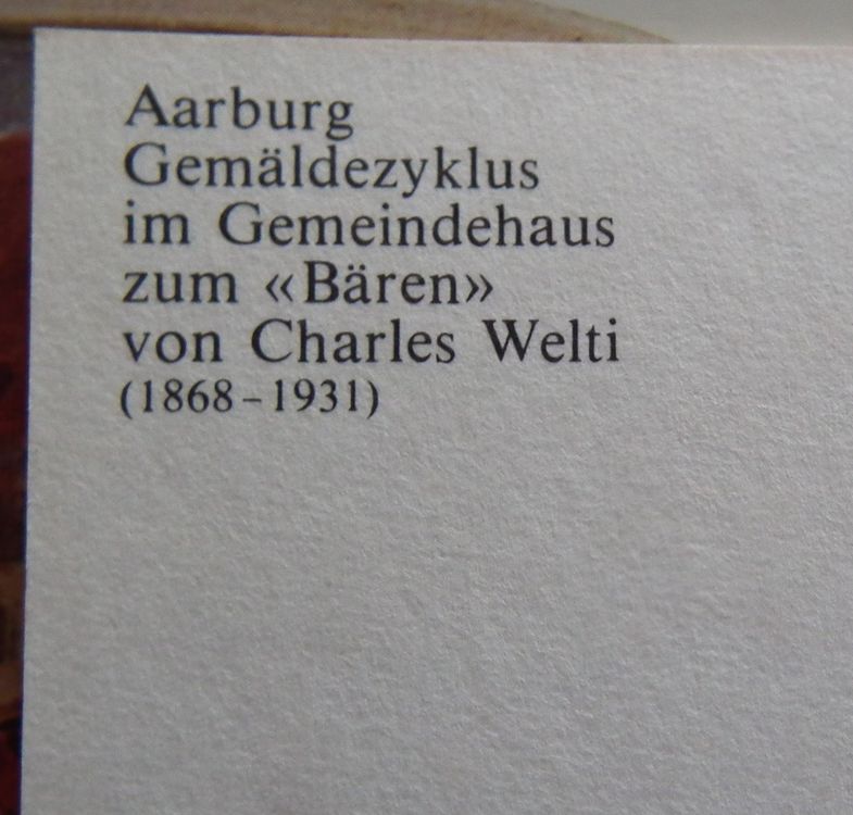 Postkarten Serie Aarburg Gemäldezyklus zum "Bären" Ch. Welti | Kaufen ...