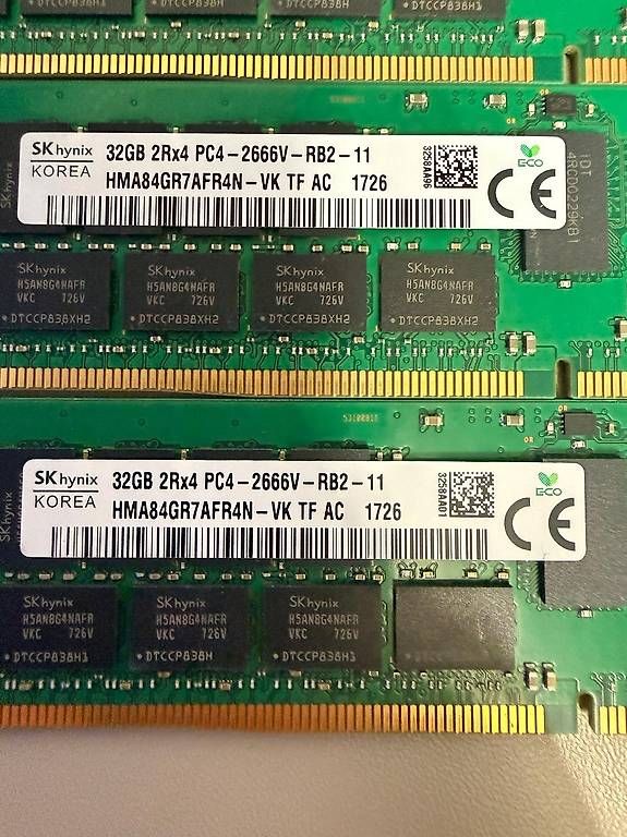 4x 32GB (128GB) DDR4 ECC 2666 RAM Server, Workstation (Gebraucht) in ...