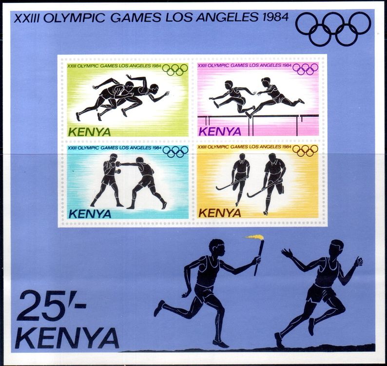 KENYA OLYMPIADE LOS ANGELES 1984 BLOCK ** POSTFRISCH ** BB99 (Neu (gemäss Beschreibung)) in ...