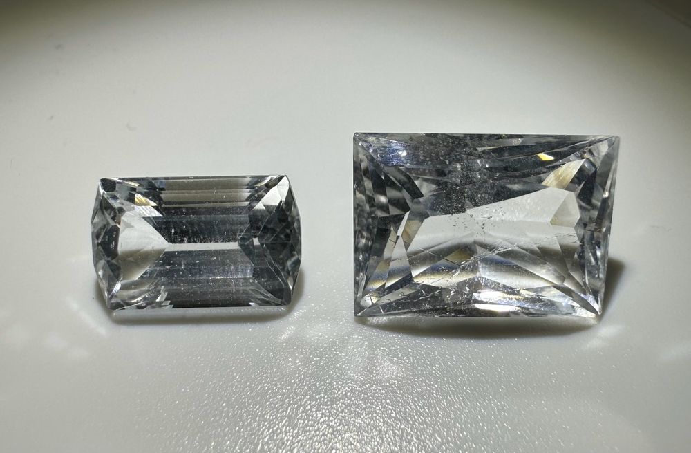 Natürlicher Aquamarin Edelstein 12.82ct und 5.76ct (2er Set) (Neu und originalverpackt) in ...