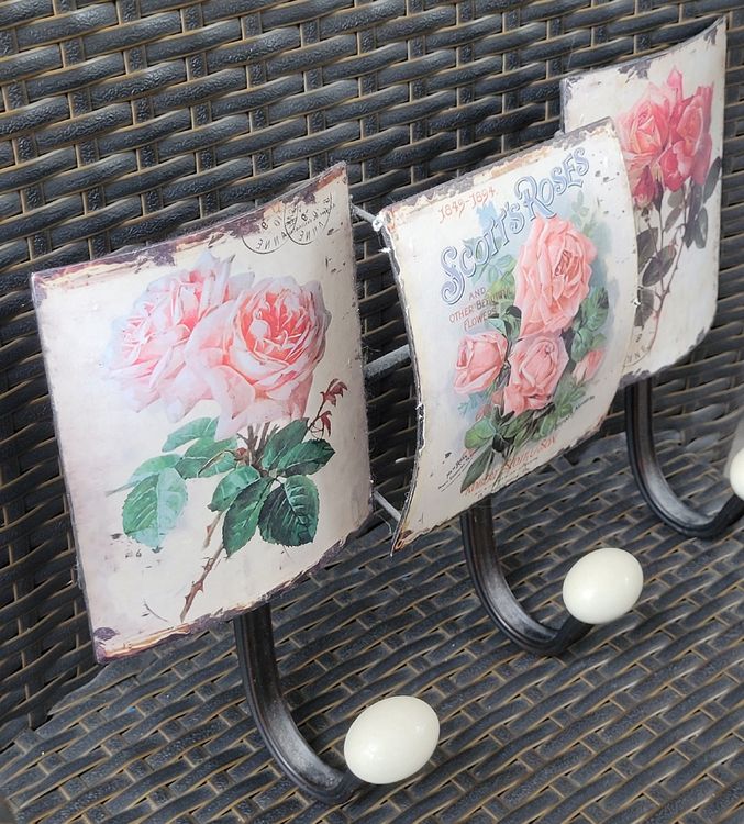 Wunderschöne Garderobe "Roses" Metall Shabby Chic (Gebraucht) in ...