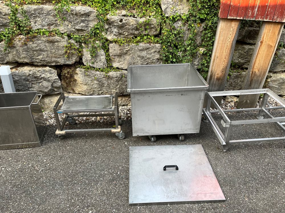 Diverse Chromstahl Wagen, Behälter etc ab 1.- | Kaufen auf Ricardo