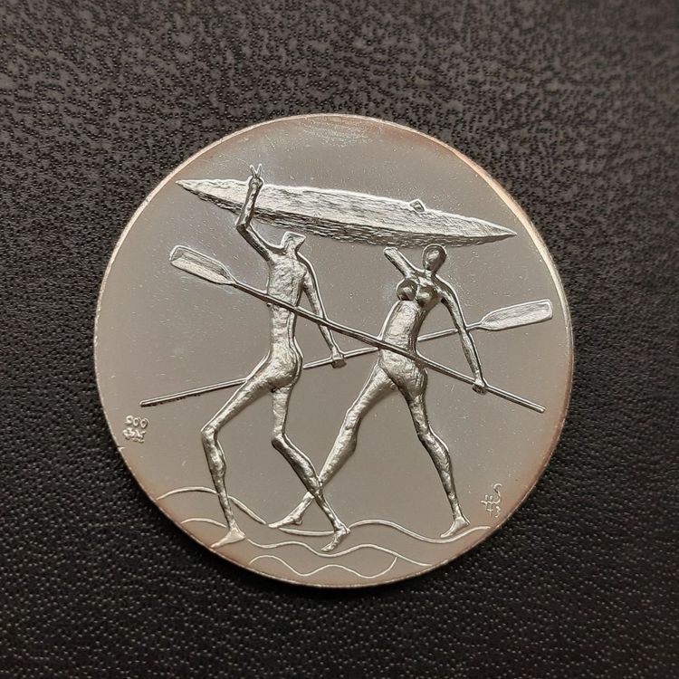 Silber Medaille (900) 15 g Kanu WM 1973 Schweiz stgl (Neu (gemäss ...