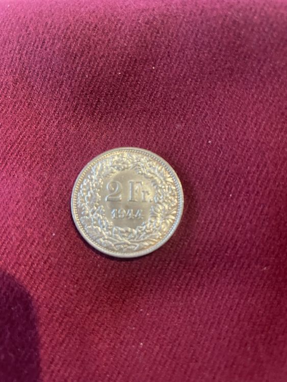 Silbermünze 2 Franken Helvetia 1944 Schweiz Swiss Franc (Gebraucht) in Wattwil für CHF 7 – mit ...