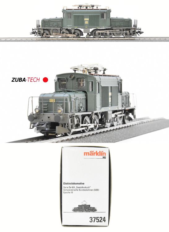 Märklin 37524 E-Lok De 6/6 Seetalkrokodil SBB H0 WS Digital (Gebraucht ...
