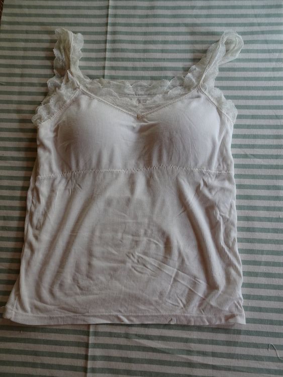 Weisses Sommer Top mit Brust Pads Gr. S - 225232 | Kaufen auf Ricardo