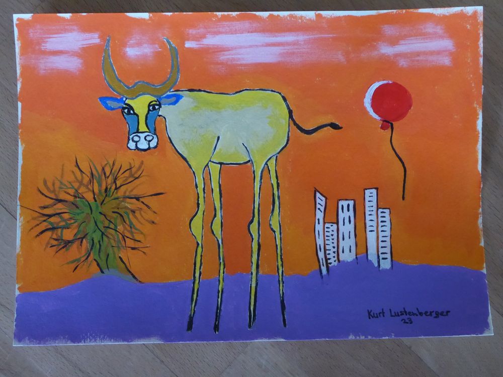 Kurt Lustenberger *53 - Surreale Malerei CH - Original | Kaufen auf Ricardo