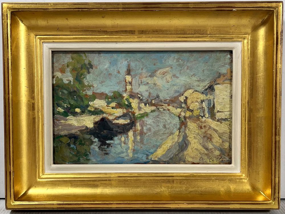 Antike Fluss Ansicht Gemälde, unl. Sig. (Gebraucht) in Root für CHF 124 – mit Lieferung auf ...