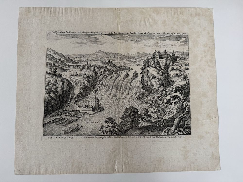 Orig. Kupferstich Rheinfall 17. Jh. v. Matthäus Merian (Gebraucht) in Bern für CHF 20 – nur ...