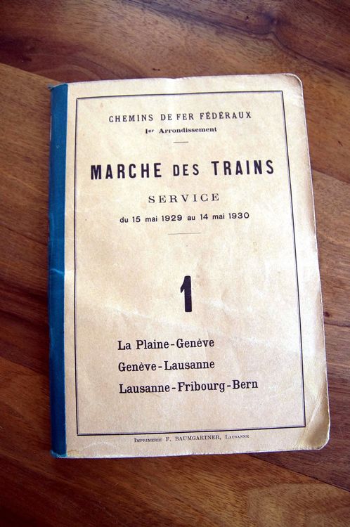 Marche de Train 1929/30 - Genève-Lausanne-Bern... (Gebraucht) in ...