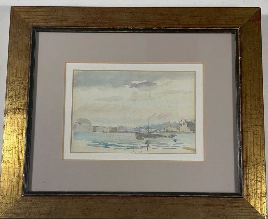 Aquarell mit schöner Küsten Szene Monogrammiert (Gebraucht) in Root für CHF 10 – mit Lieferung ...