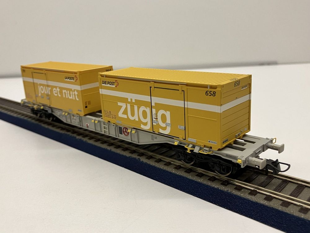 Roco 66658= Containerwagen SBB 925-8 Die Post - la poste (Neu (gemäss ...