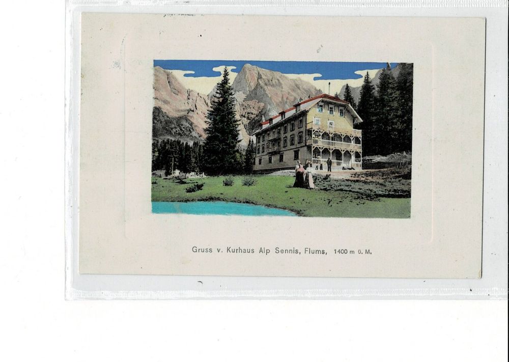 Gruss v. Kurhaus Alp SENNIS Flums SG gel. 1911! (Gebraucht) in ...