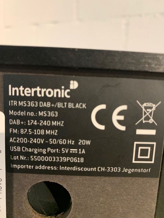 INTERTRONIC DAB+/UKW-Radio MS363 (Gebraucht) in Lyss für CHF 60 – mit ...
