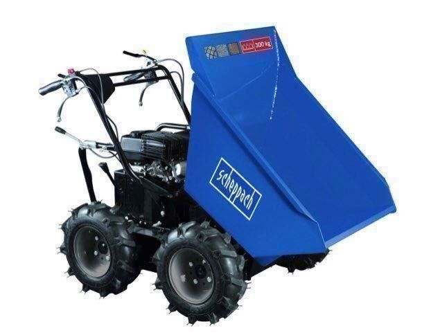 Mini Dumper Scheppach 300kg 6,5PS mit 4 luft gefüllten Räder (Neu und ...