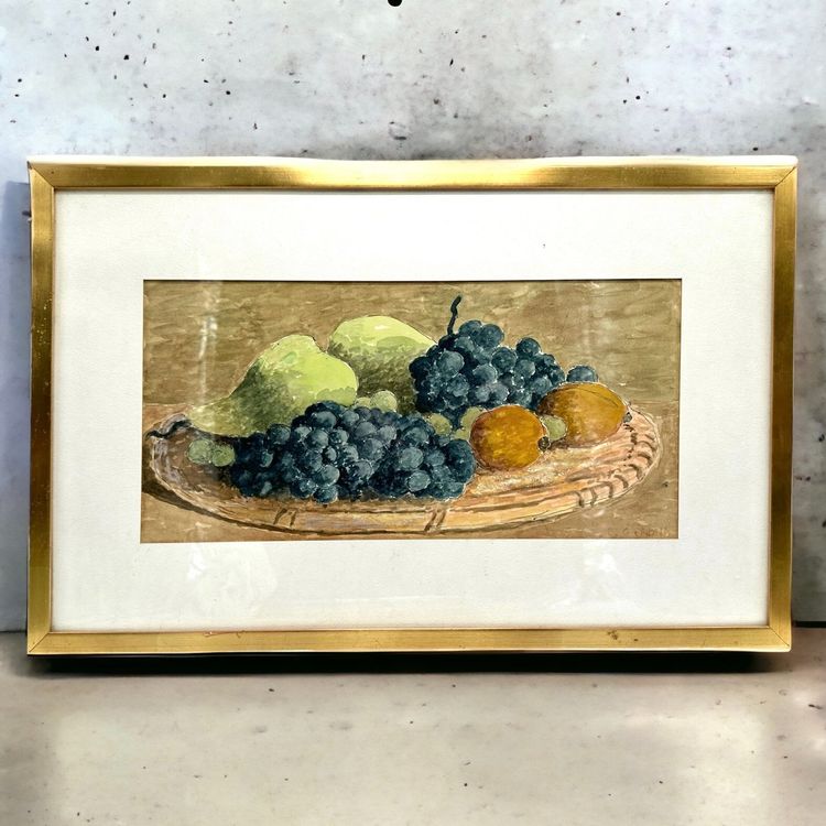 Émile GÉRAULT peintre genevois Aquarelle nature morte fruits (Gebraucht ...