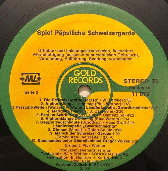 Spiel Päpstliche Schweizergarde (LP) (Gebraucht) in Grüningen für CHF 5 ...