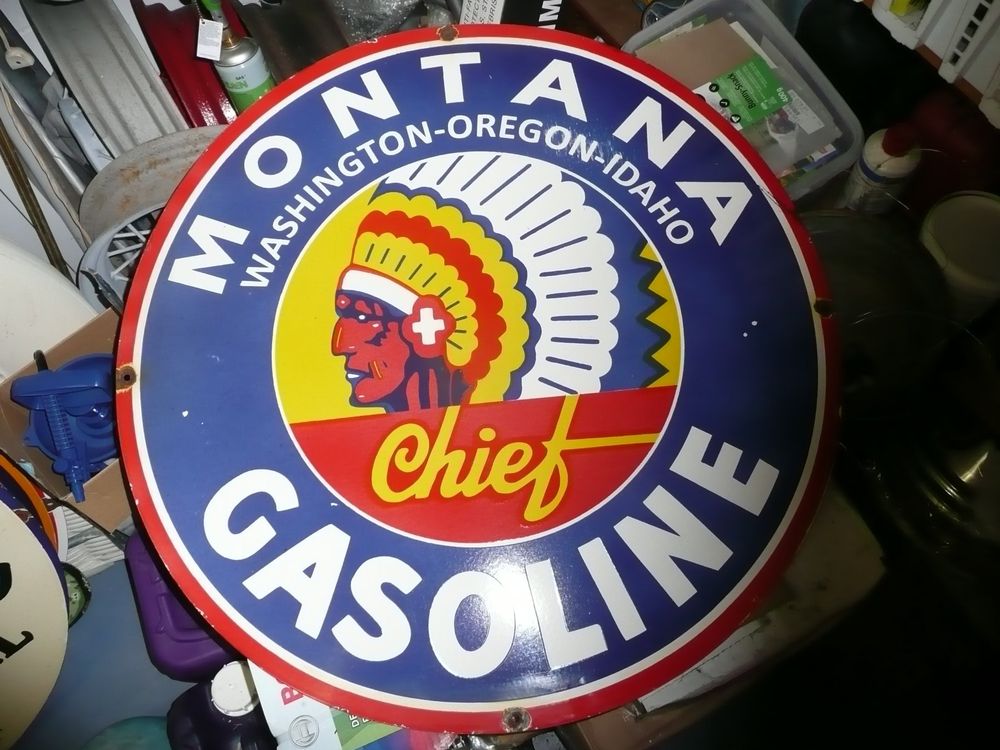 Emailschild Montana Gasoline D76cm | Kaufen auf Ricardo