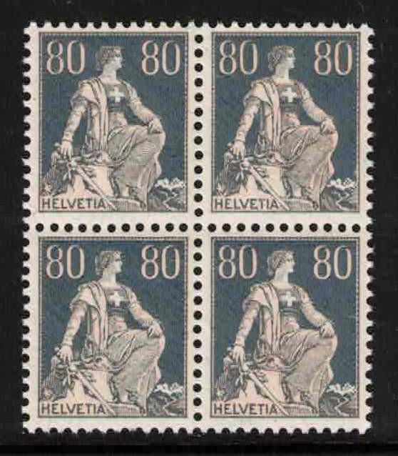 1916 Helvetia mit Schwert Nr.141 im 4er-Block **, Kat.320.- (Neu (gemäss Beschreibung)) in ...