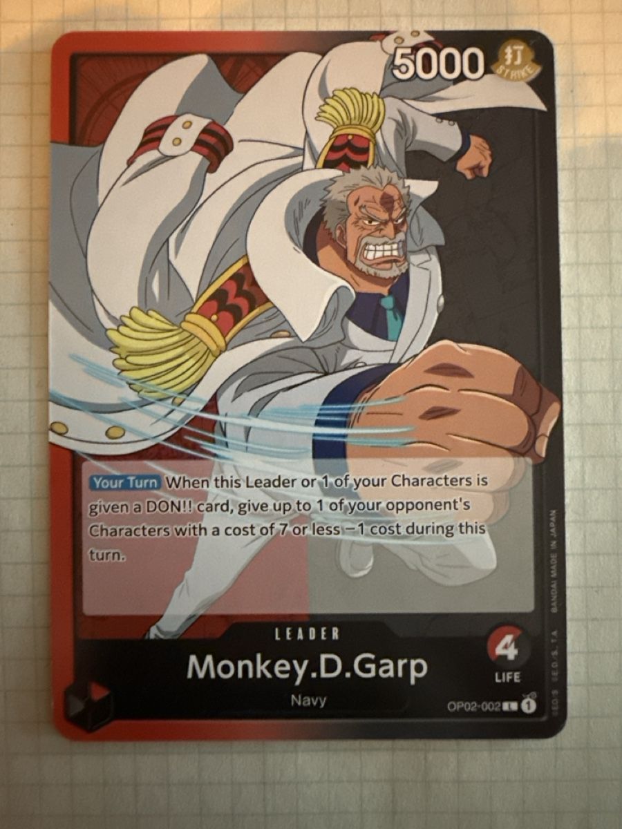 One Piece Karte Monkey D. Garp OP02-002 L (Neu (gemäss Beschreibung)) in Grenchen für CHF 1 ...