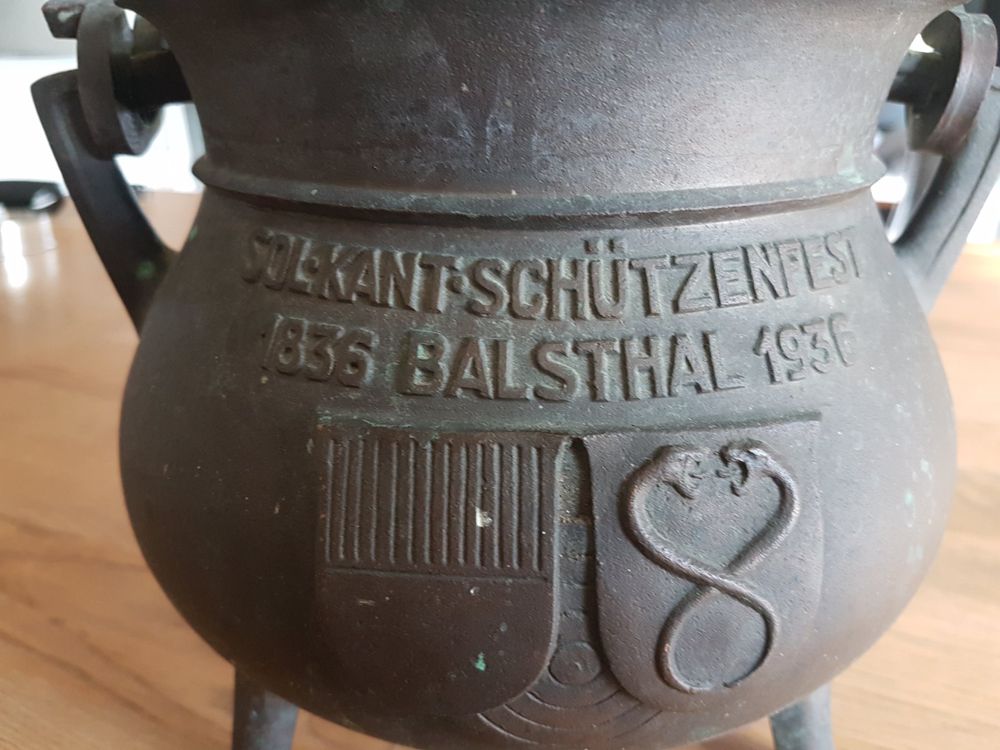 Soloth. Kant. Schützenfest Balsthal 1936 - Kessel Messing (Gebraucht) in Balsthal für CHF 40 ...