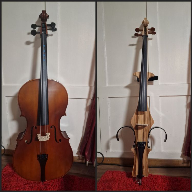 Cello & E-Cello (mit Bogen und vielen Ersatzseiten( (Gebraucht) in ...
