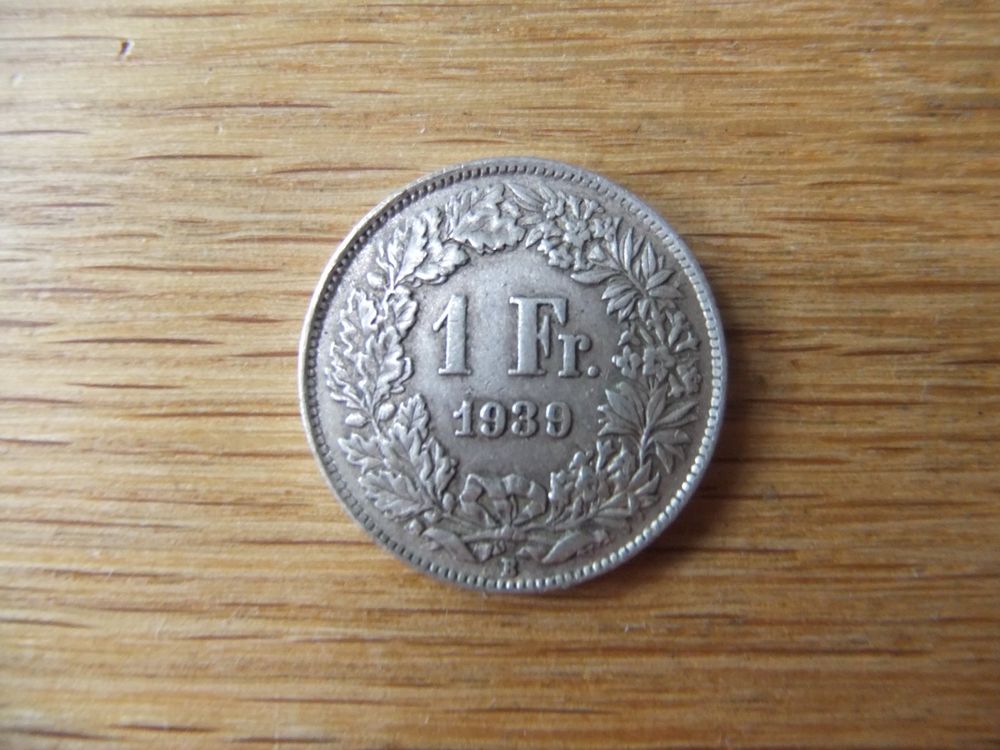 1 Franken Schweiz Helvetia 1939 | Kaufen auf Ricardo