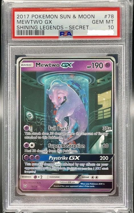PSA 10 Pokemon - Mewtwo GX 78/73 - Shining Legends | Kaufen auf Ricardo