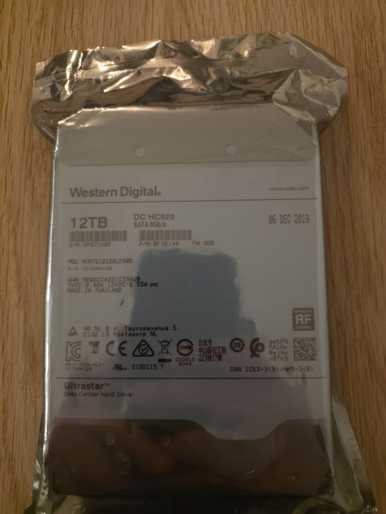 Western Digital HDD 3.5' 12TB 7200RPM (Neu und originalverpackt) in ...