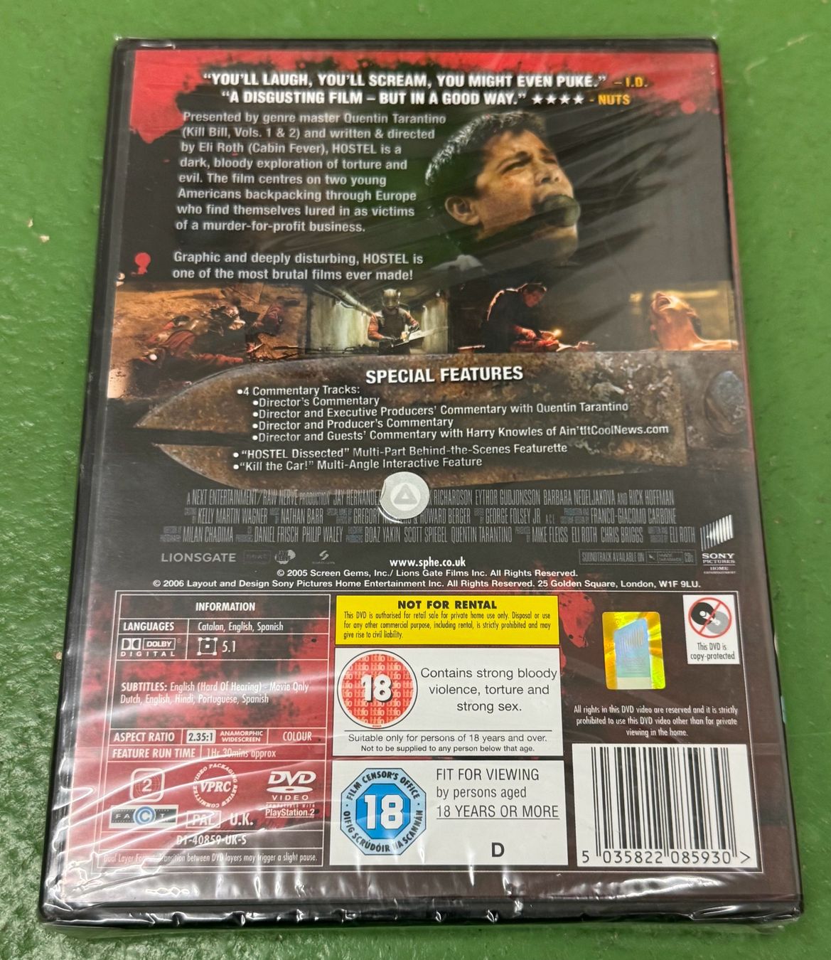 Eli Roth: Hostel (Unseen Ed.), prod. von Quentin Tarantino (Gebraucht ...