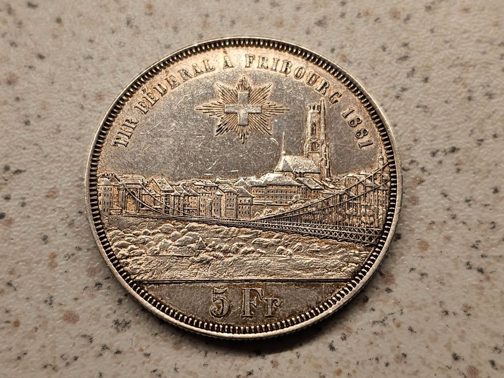 5fr Tir federal a Fribourg 1881 (Gebraucht) in la neuveville für CHF 57 – mit Lieferung auf ...
