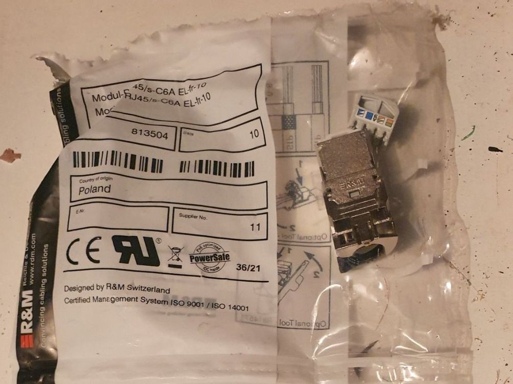 modul rj45/s c6a iso-fr 10 r&m cat6A (Neu und originalverpackt) in ...