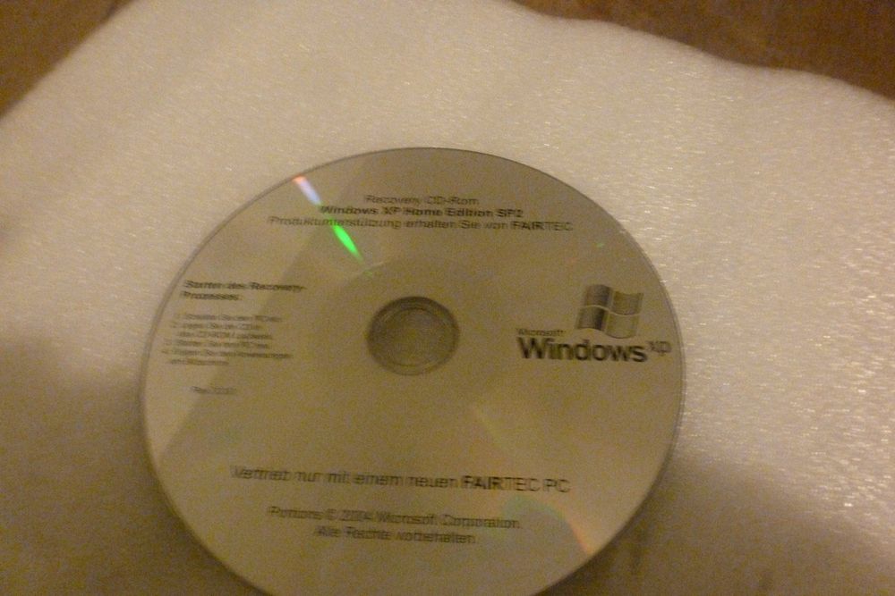 Windows XP Home Edition SP2 CD (Gebraucht) in Emmen für CHF 9.95 – mit ...